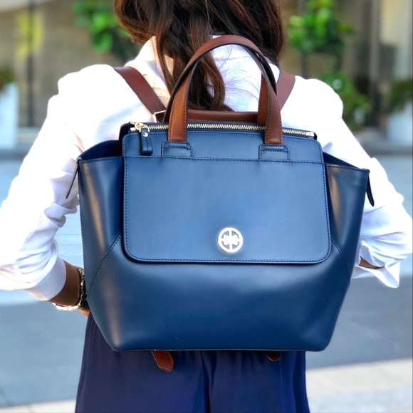 Jemma | Bags | Jemma Poppins Convertible Backpack Tote Satchel Bag Navy ...